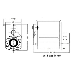Mytee Products (4 Pack) Sliding Winch, LL Double L Track Flatbed Trailer Truck Winches
