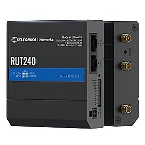 Teltonika RUT240 4G /LTE & WiFi Cellular Router with Ethernet and I/O, Remote Connection, Advanced VPN