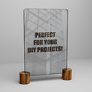 Performore Clear Plexiglass Acrylic Sheet 12x12 Inches, 6mm (1/4 inch Thickness) Unbreakable and Lightweight Substitute for Glasses, Great Use for Sneeze Guard, Shield, Greenhouse, Poster Frames