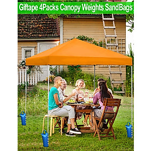 120LBS Extra Large Heavy Duty Canopy Weights Sand Bags for Ez Pop Up Canopy Tent Gazebo Outdoor Instant Sun Shelter Patio Umbrella, Upgraded 5 full-Sized Velcro, 2 Nylon Handles and Storage Bag, 4Pack