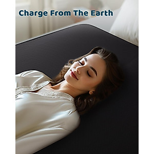 Grounding Mat for Bed,Earth Connected Mattress Pad Sheets for Improve Sleep,Breathable Grounding Pad Includes Grounding Cord (27"x60")