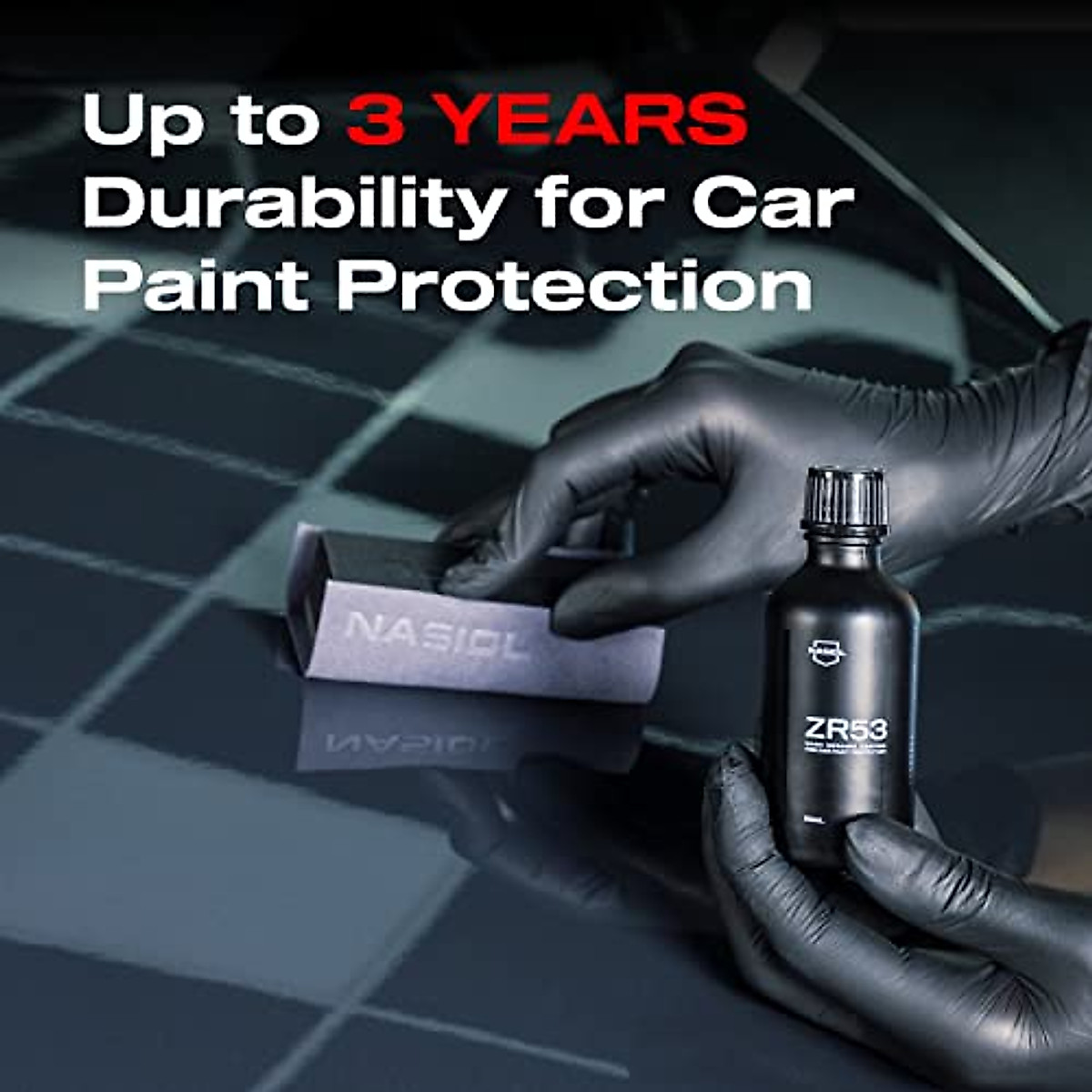 Nasiol ZR53 Nano Ceramic Coating for Car, Auto Detailing Kit Body Armour, 3 Years Paint Protection for Cars and Motorcycles 10H Scratch Resistance with Hydrophobic Crystal Gloss Shine