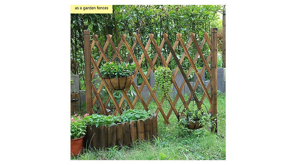 Nisorpa Retractable Wooden Fence - Extendable Garden & Pet Gate