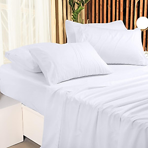Utopia Bedding Full Bed Sheets Set - 4 Piece Bedding - Brushed Microfiber - Shrinkage and Fade Resistant - Easy Care (Full, White)