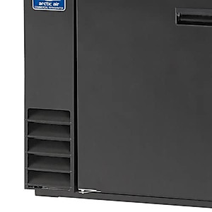 Arctic Air ABB60 61" Double Solid-Doors Back Bar Refrigerator, 16.7 Cubic Feet, Stainless Steel, Black, 115v