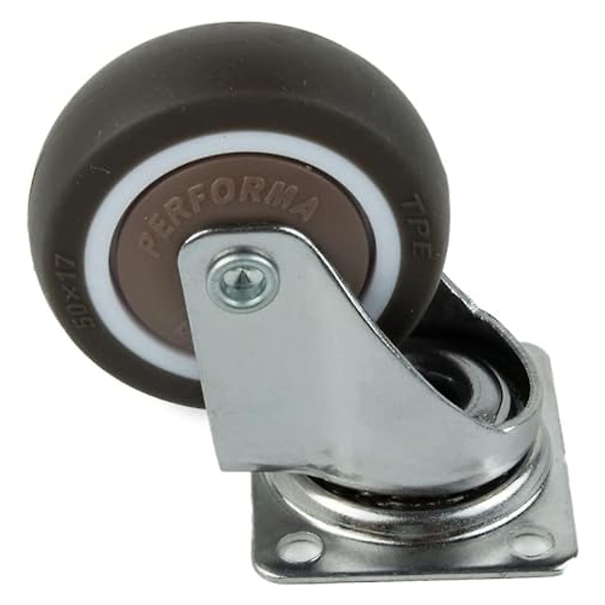 Casters Swivel casters Heavy Duty 4pcs 2inch Soft Rubber Silver Roller Wheel for Platform Trolley Chair Household Accessori casters Wheels Workbench