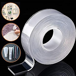 Removable Adhesive Nano Gel Tape - Double Sided Heavy Duty Traceless Tape for Wall,Kitchen,Carpet,Photo, Car Glass Fixing Home Decor and DIY Crafts by Honwally (3 Meters) Thickness:2mm