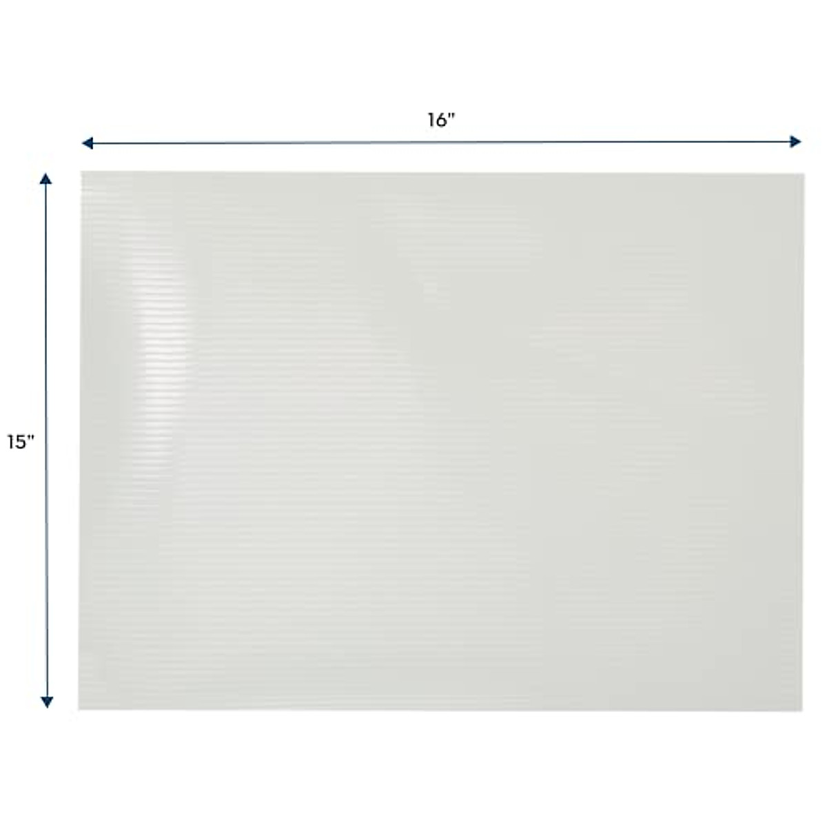 S&T INC. Shelf Liner Non Adhesive, Refrigerator Liner for Shelves Washable, Plastic Shelf Liner, 15 Inch x 16 Inch, Clear, 5 Pack