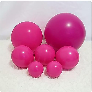 Hot Pink Balloons Garland Kit 105pcs 5/10/12/18 Inch Different Sizes Dark Fuschia Pink Balloon Arch for Baby Shower Birthday Party Decorations