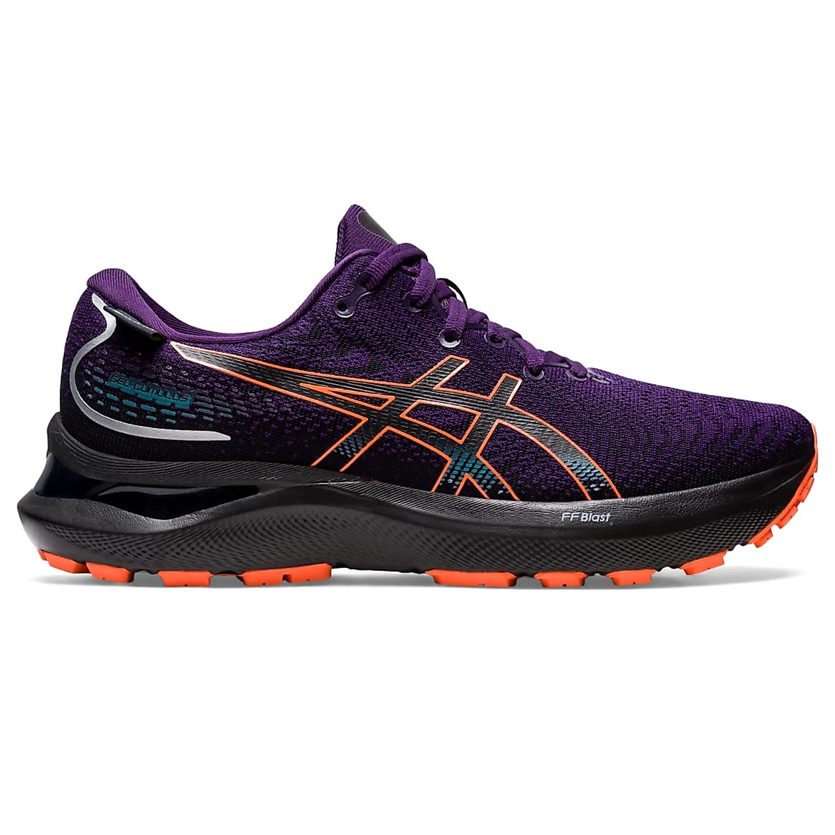 ASICS Women's Gel-Cumulus 24 GTX Running Shoes, 7.5, Night Shade/NOVA Orange