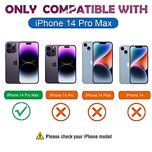 MGQILING Compatible with iPhone 14 Pro Max Magnetic Glitter Case-6.7 Inch, Luxury Love Heart Pattern Plating Case, Compatible with MagSafe for Women Girls Shockproof Back Cover-Hot Pink