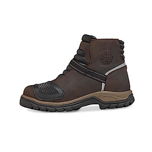 WORKLAND 77414 Motorcycle Boots Men - Leather Work Boots for Men - Biker Boots Touring, Sport - Botas para Motocicleta Hombre - Breathable with Protections - Rubber Sole Slip Resistant, Reflective