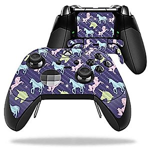 MightySkins Carbon Fiber Skin for Microsoft Xbox One Elite Controller - Unicorn Dream | Protective, Durable Textured Carbon Fiber Finish | Easy to Apply, Remove, and Change Styles | Made in The USA