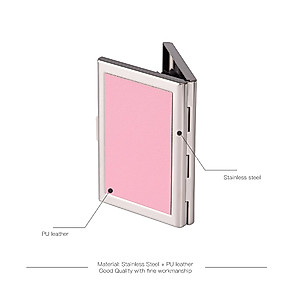 EASTNIGHTS RFID Credit Card Holder Metal Credit Card Case Wallet Business Card Holder for Women Men pink