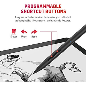 Adonit Note+ Digital Pencil with Palm Rejection, Pressure Sensitivity, Support Tilt Stylus for iPad Pro 3rd, 4th Gen (11/12.9 Inch), iPad 6, 7, 8th Gen, iPad Air 3, 4th Gen, iPad Mini 5th Gen (Black)