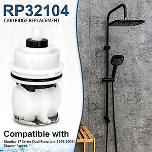 RP32104 Shower Cartridge, Compatible with Delta Monitor 1700 series(1998-2005) Showers, Easy to Install rp32104 Cartridge Replacement, Including the RP32104 Cartridge and Parts
