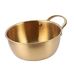 Tofficu 1pc Stainless Steel Noodle Bowl Stainless Steel Cookware Dumpling Steamer Instant Hotpot Korean Ramen Cooking Pot Ramyun Pot Ramen Soup Pot Single Ear Noodle Pot Household Cookware