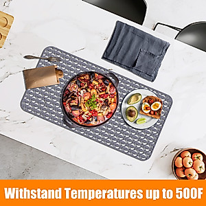 JUSTOGO Sink Protectors for Kitchen Sink 27.5'' x 15.7'', Kitchen Sink Mats Heat Resistant Silicone Mat for Stainless Steel Sink, Sink Mats for Bottom of Kitchen Sink, Rear Drain