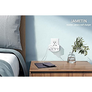 Hidden Camera WiFi Spy Camera Hidden Cameras Wall Charger Nanny Cam with USB Fast Charger Outlet HD 1080P Wireless for Home Security Secret Camera 20W PD Charging Port