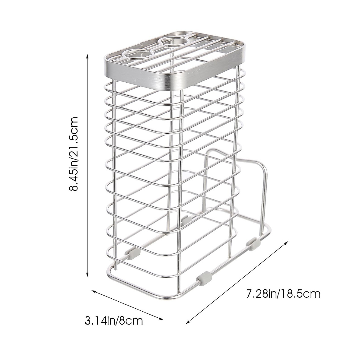 Hemoton Stainless Steel Knife and Cutting Board Stand, Knife Block Holder, Kitchen Knife Holder Storage Organizer, Kitchen Utensils Holder, Cutting Board Rack, Pot Pan Lid Holder for Counter, Cabinet
