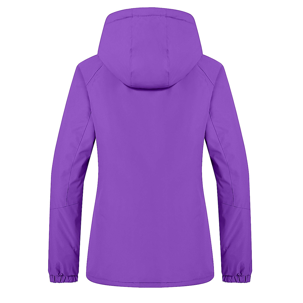 wantdo Women's Windproof Ski Jacket Cotton Padded Raincoat Windbreaker Purple S