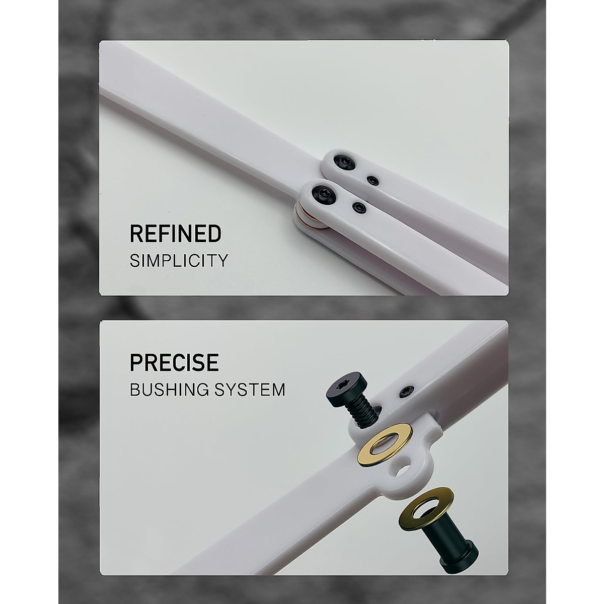 Foldable Plastic Tool, Sturdy and Lightweight, Excellent Balance, Practice Tool for Beginners (White)