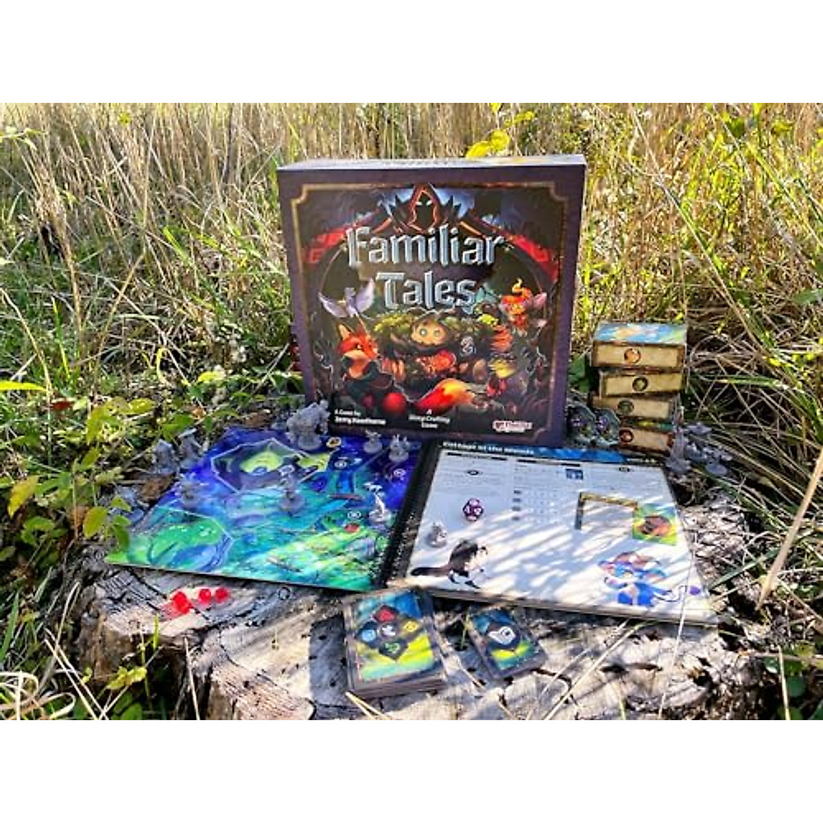 Familiar Tales Board Game - Cooperative Deck-Building Fantasy Adventure! Strategy Game for Kids & Adults, Ages 8+, 1-4 Players, 45+ Minute Playtime, Made by Plaid Hat Games