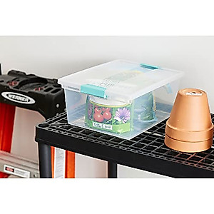 Sterilite Medium Clear Multipurpose Plastic Storage Tote, 12 Pack, and Large Clear Multipurpose Plastic Storage Tote, 12 Pack for Home Organization