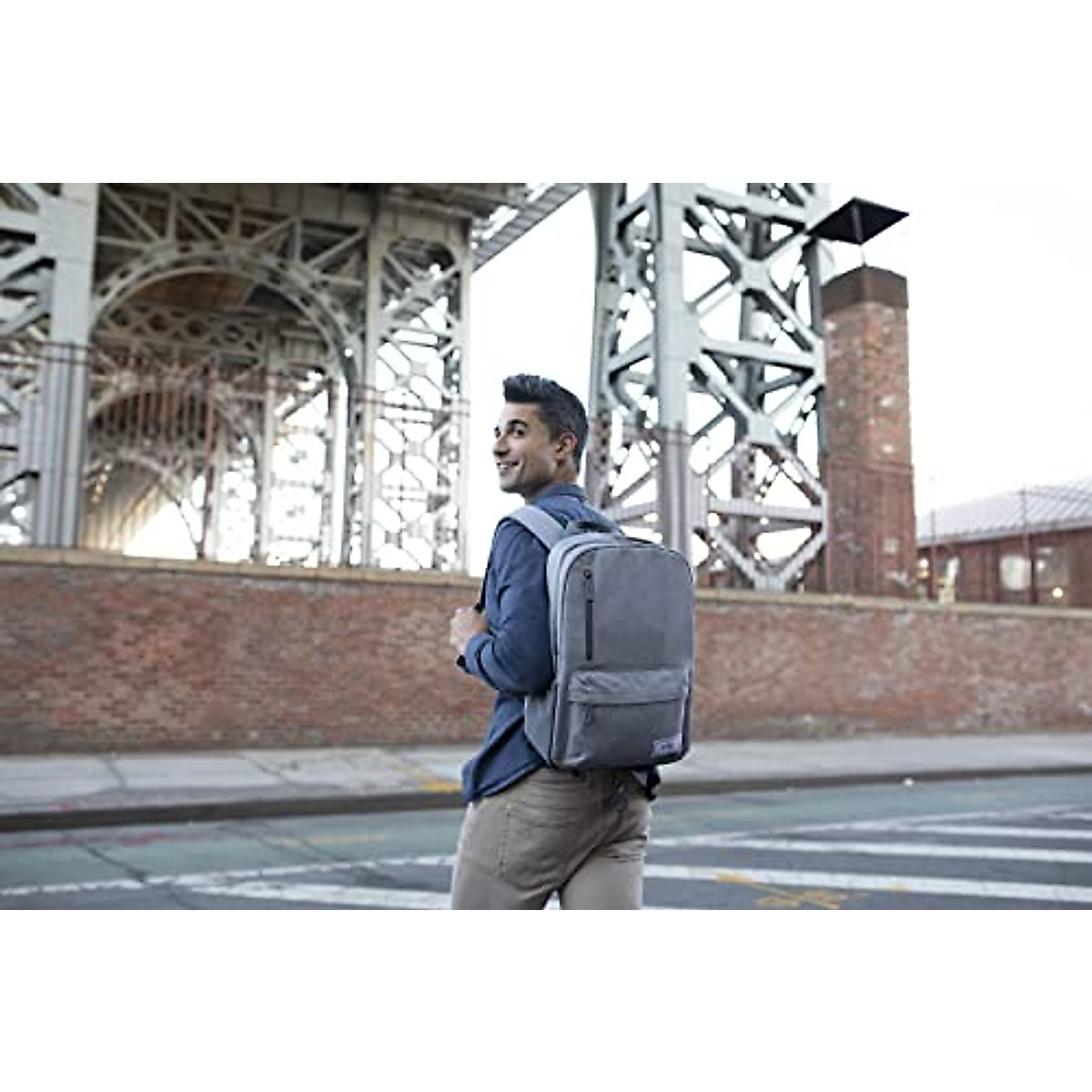 Solo Re:Cover 15.6 Inch Laptop Backpack, Grey
