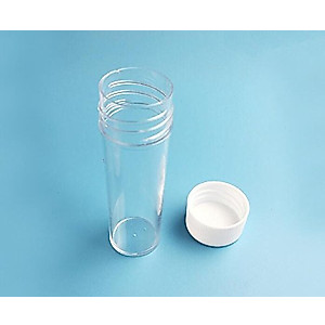 erioctry 25ml Plastic Containers Tubes Vials Sample Container with Screw Cap Storage Containers (Pack of 12)