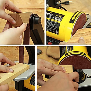 Woodskil Belt Sander, 1 in. x 30 in. Belt Sander and 5 in. Disc Sander, Disc Belt Sander for Woodworking, Bench Sander Upgraded Model