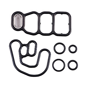 15810-RKB-J01 15826-RDV-J01 6pcs Head Cylinder Solenoid Valve Gasket Set Fit 2005 2006 2007 2008 Honda Accord/Odyssey/Pilot 3.0L/3.5L VTEC Solenoid Filter Spool Valve 15826RDVJ01,917-268,917268
