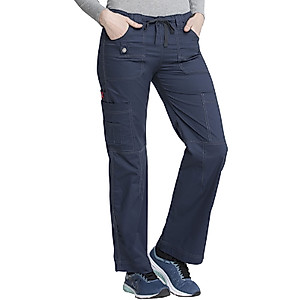 Dickies Women's GenFlex Cargo Scrubs Pant, D-Navy, Large
