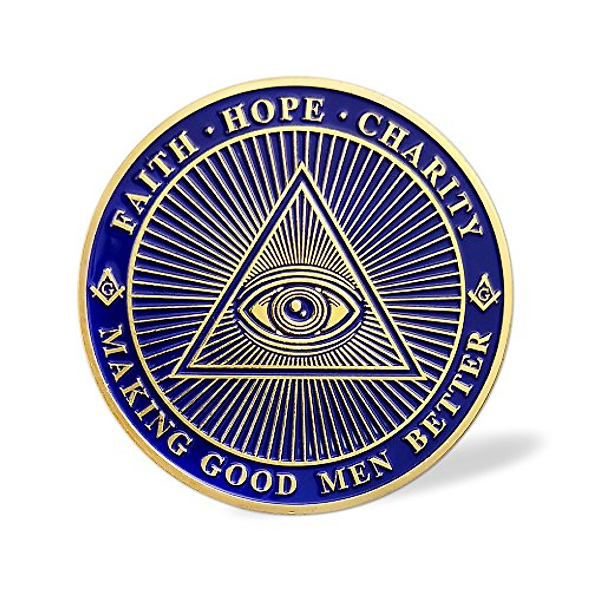 Masonic Challenge Coin Blue Lodge Freemasonry Coin