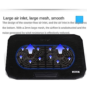 Laptop Cooling Pad Gaming Laptop Cooling Pad Slim USB Powered Laptop Cooler with 2 Fan and Stand for 14-15.6 Inch Laptops (Pink)