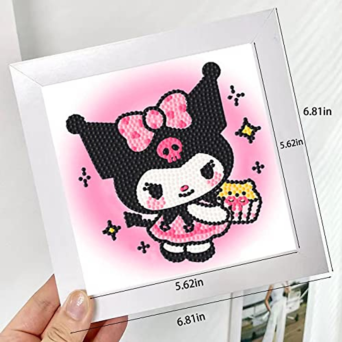 Educatgame 5D DIY Diamond Art Kits/with Photo Frame,Cute Diamond Art Making for Girls Boys Adult Beginners Gift (K-1)