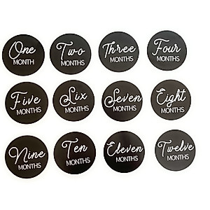 Aubrey & Me 13 Pieces Baby Monthly Milestone Cards Baby Milestone Sign Baby Gift Sets First Year Growth Cards Newborn Photo Card Props Reversible Write Monthly Milestone On Back