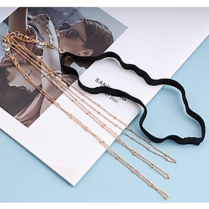 Sttiafay Rhinestone Thigh Body Chain for Women Girls Sparkly Crystal Multilayer Tassel Leg Chain Boho Beach Stretch Body Chain Harness Rave Thigh Accessories for Nightclub Party