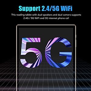 Dpofirs 10 Inch Androids 11 Tablet, Octa Core Processor 4GB RAM 128GB ROM WiFi Tablet Computer with 5MP 8MP Camera, HD Display, 6000mAh 4G Call Gaming Tablet(Gold)