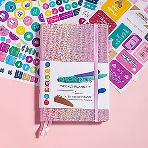 TICTTGA gifts for women planner 2024-2025 planners 2024-2025 for women daily planner 2024-2025 monthly planner academic student planner to do list notepad undate A5 pink