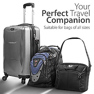TSA Accepted Luggage Locks, Fosmon (3 Pack) Open Alert Indicator 3 Digit Combination Padlock Codes with Alloy Body for Travel Bag, Suit Case, Lockers, Gym, Bike Locks or Other