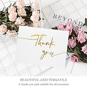 Ecrifrion 36 Pack Thank You Cards with Kraft Envelopes and Stickers,4x6 Inch Elegant Blank Thank You Notes Multipack for Wedding Baby Bridal Shower Small Business Funeral Sympathy