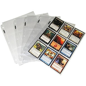 BCW 9-Pocket Trading Card Sleeves for 3 Ring Binder - 25 Pack Pages | Top Loading Card Protector Pages | Acid-Free, Polypropylene Pages | Fits 3-Ring Binders | Perfect for MTG, Pokemon, Sports Cards