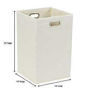 Household Essentials Folding Laundry Hamper, Natural