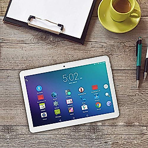 Lectrus 10 inch Android 10.0 Tablet with Quad-Core Processor, 32GB Storage, Dual Cameras & Speakers, 1280x800 IPS Full Display, WiFi, Bluetooth, Google Certified, USB C, Silver