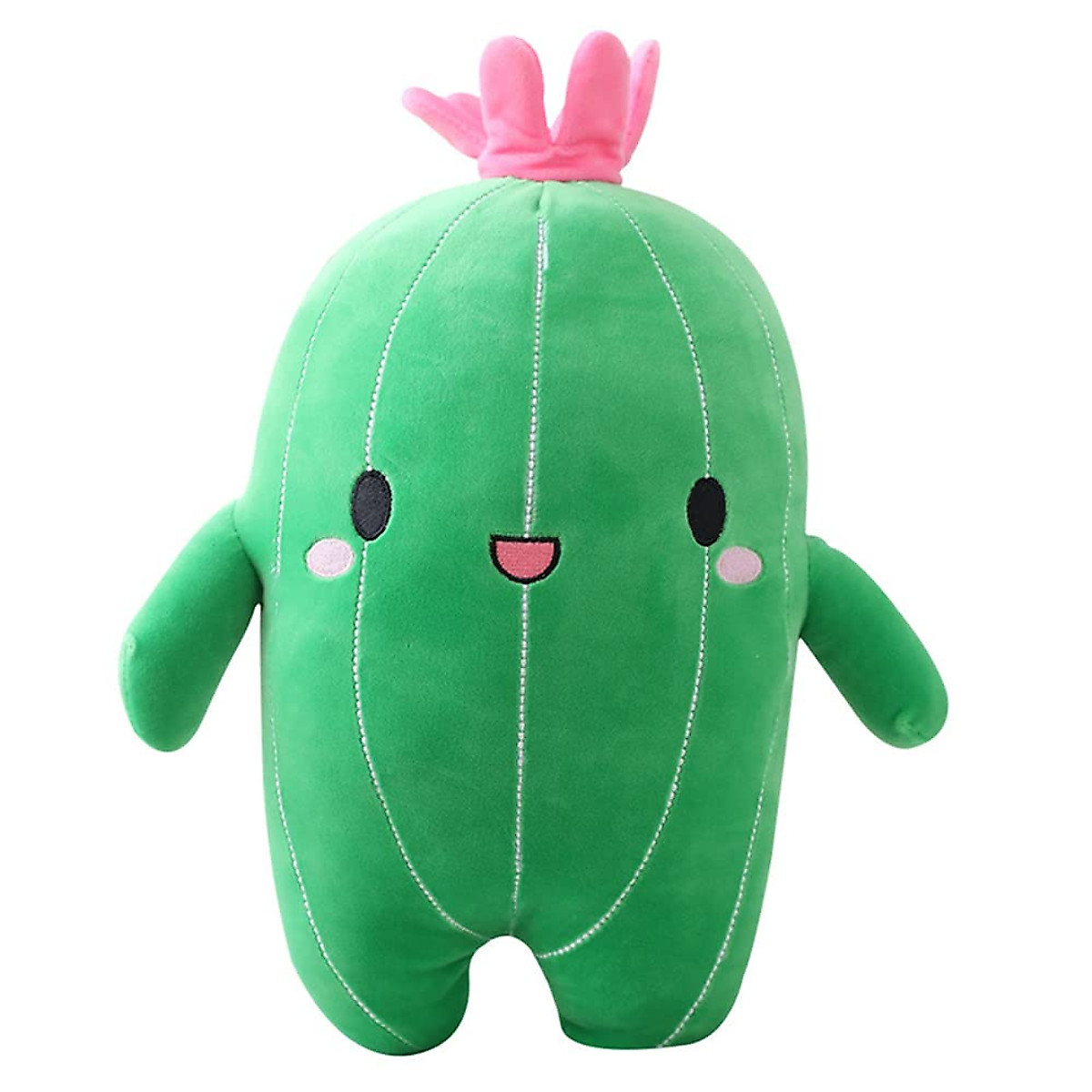 NatureMan Cactus Stuffed Plant Plush Toy with Smile Face Super Cute Soft Cactus Plush Pillow Creative Plush Plant Cactus Decoration Great Birthday Gift for Kids Girls Boys (Small)
