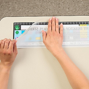 Really Good Stuff EZ-Fit Desktop Helper Tape Strips - Set of 36, Student Desk Name Tags, Pre-Cut, Durable, and Versatile