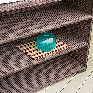 Christopher Knight Home Milton Outdoor Wicker Bar Set, 7-Pcs Set, Dark Brown