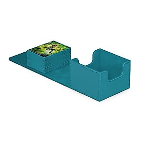 Ultimate Guard Sidewinder 133+, Deck Box for 133 Double-Sleeved TCG Cards, Petrol, Magnetic Closure & Microfiber Inner Lining for Secure Storage
