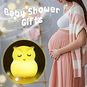 ShaArkMango Kids Night Light Lamp Cute Sleepy Owl, Convenient for Reading & Soothe Baby to Sleep Training Nursery Lights Toddler LED Nightlight for Children Girls Boys Kawaii Room Decor